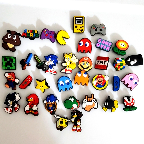 Shoes | Nintendo Mario Game Gaming Crocs Croc Shoe Charms Pac Man ...